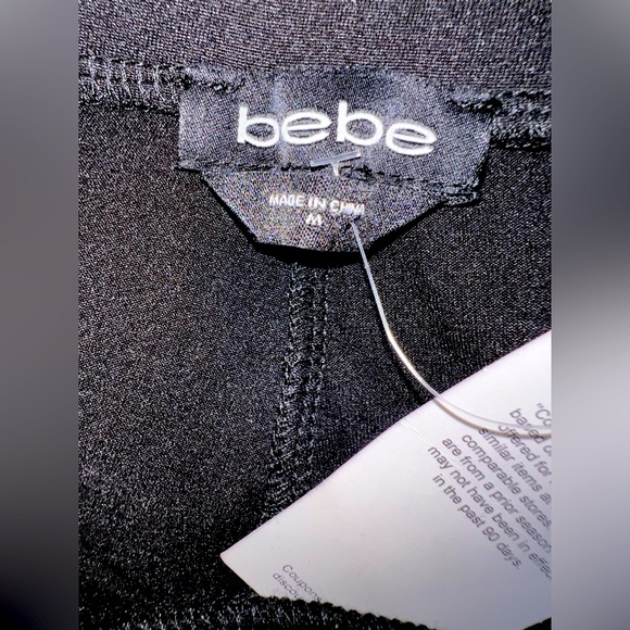 bebe | Shorts | Bebe Womens Rhinestones Logo Biker Short Black | Poshmark